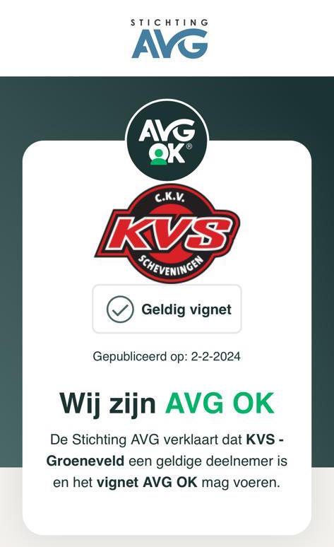 KVS is AVG OK! | KVS Korfbal